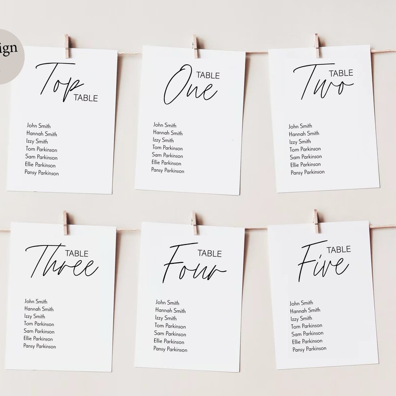 Wedding Table Plan - Etsy UK