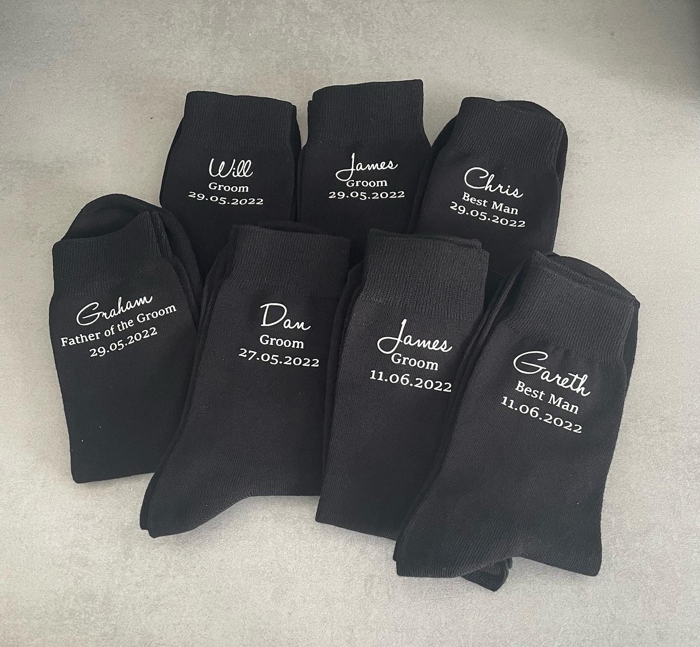 Personalised Wedding Socks Wedding Day Little Wedding - Etsy