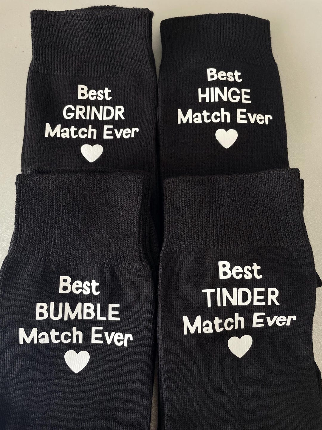 Personalised Dating Socks | Tinder, Bumble, Hinge, Valentine's Day ...