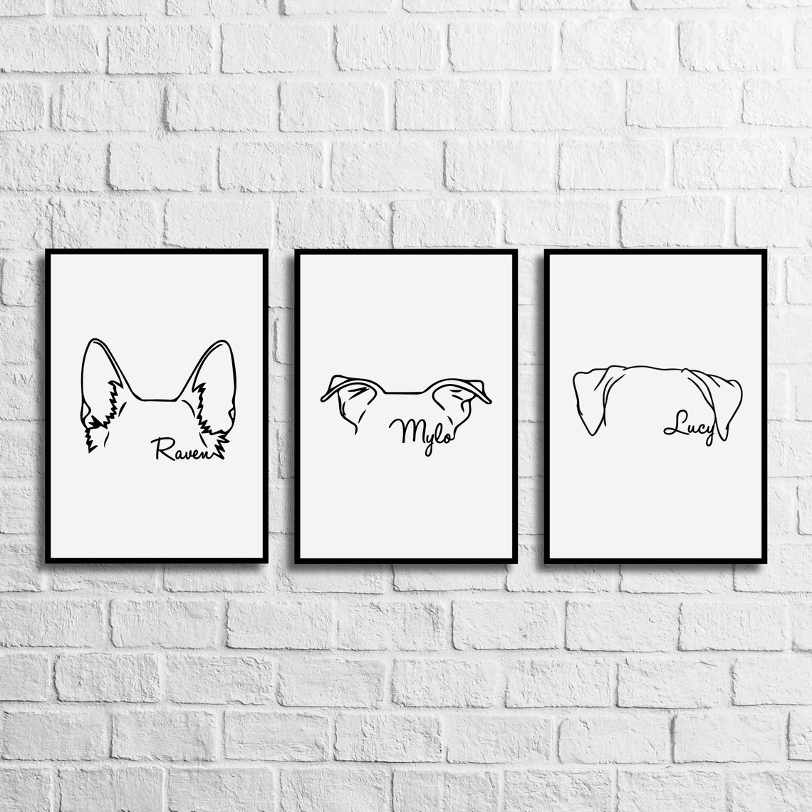 Dog Ears Print Poster Home Décor Gift Minimalist - Etsy UK