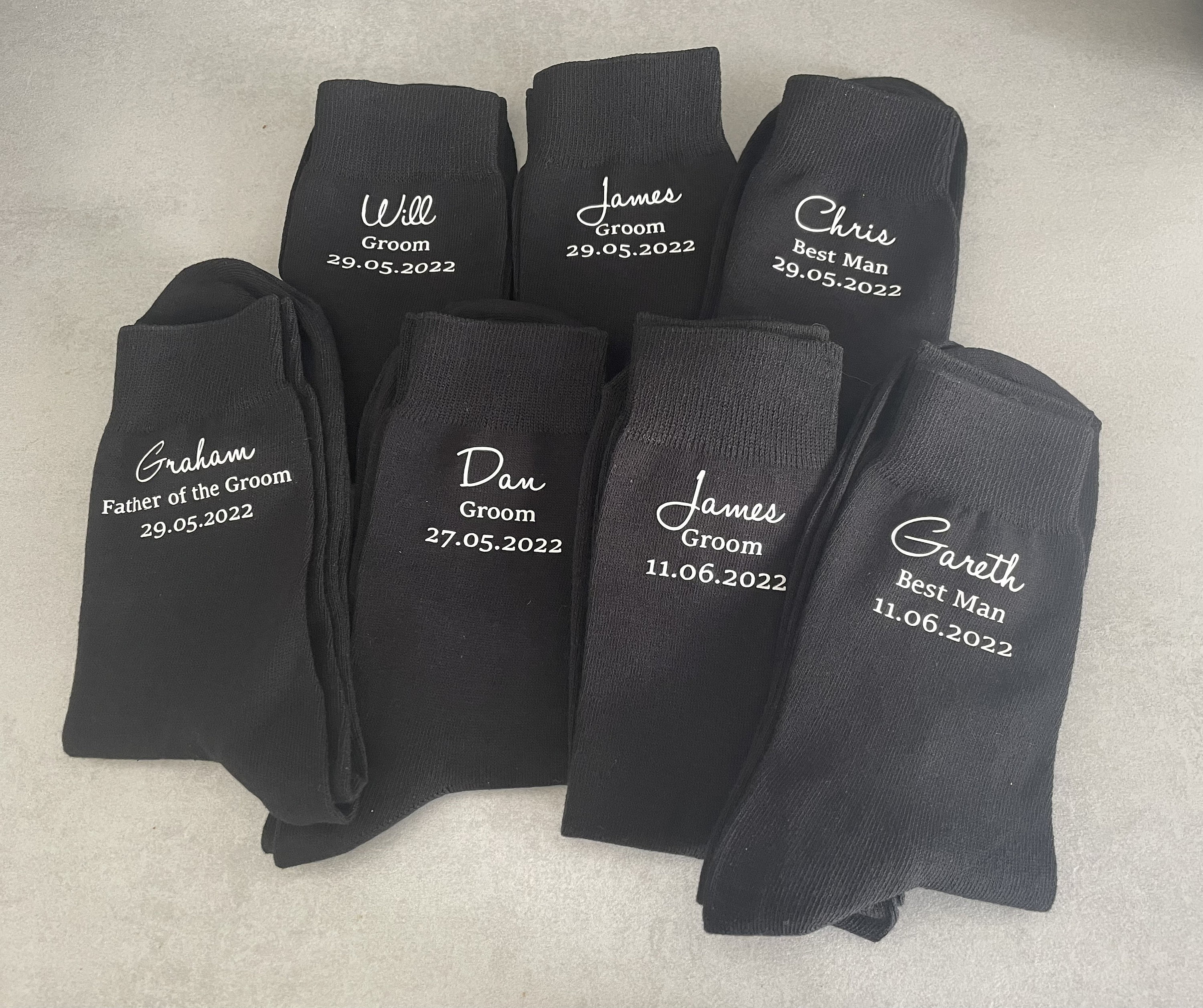 Personalised Wedding Socks Wedding Day Little Wedding - Etsy