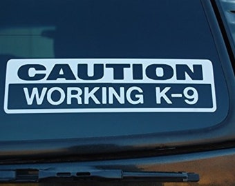 Working K9 Car Decal - Etsy
