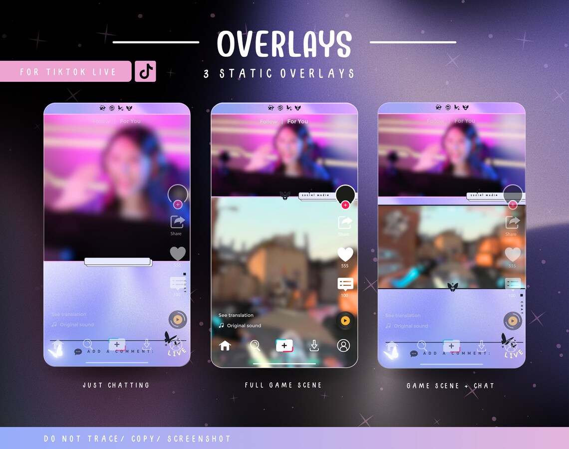 Clove Tiktok Streaming Overlays- Stream Bundle - Live- Animated - Cute ...