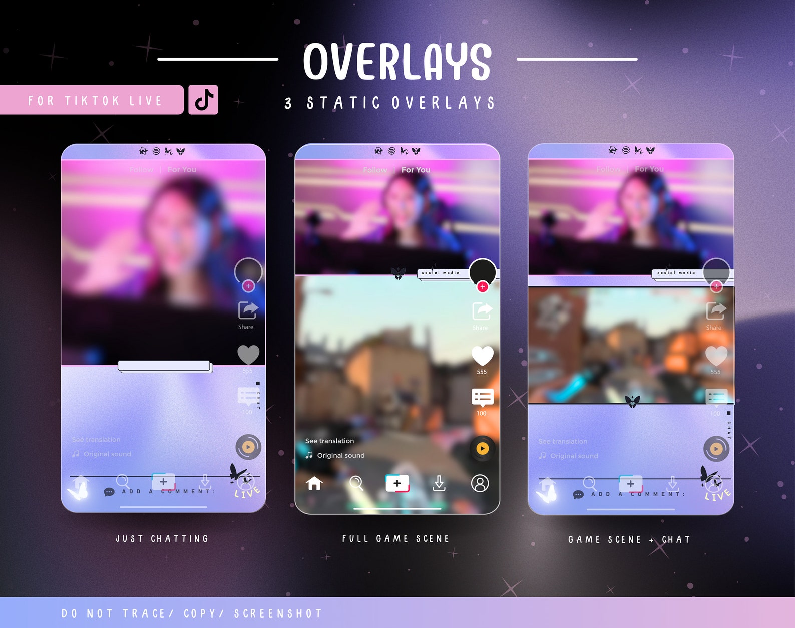 Clove Tiktok Streaming Overlays- Stream Bundle - Live- Animated - Cute ...