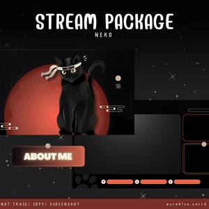 Neko Streaming Overlay- Animated Stream Bundle - Twitch - Overlay ...