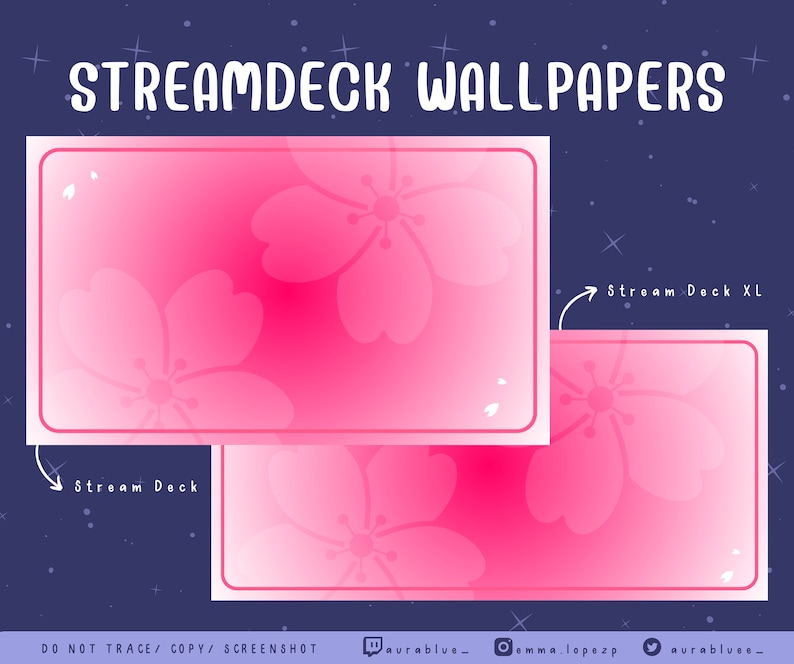 Sakura Stream Deck Icons Pink Stream Twitch Cute Static - Etsy