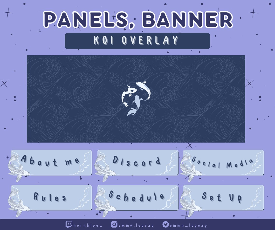Koi Streaming Overlay Stream Bundle Twitch Overlay - Etsy