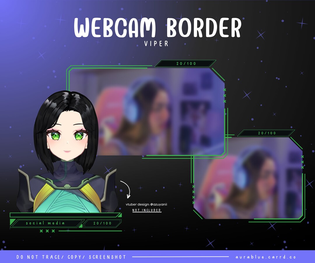Viper Webcam Border- Stream - Twitch - Overlay - Cute- Static- Valorant ...