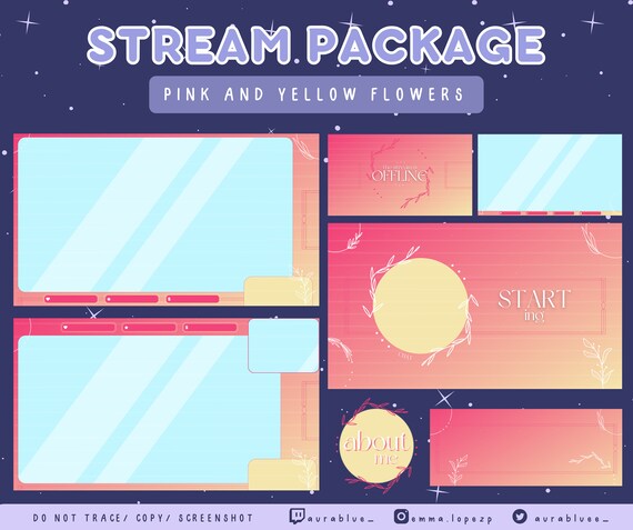 Flowers Streaming Overlay Stream Bundle Twitch Overlay - Etsy