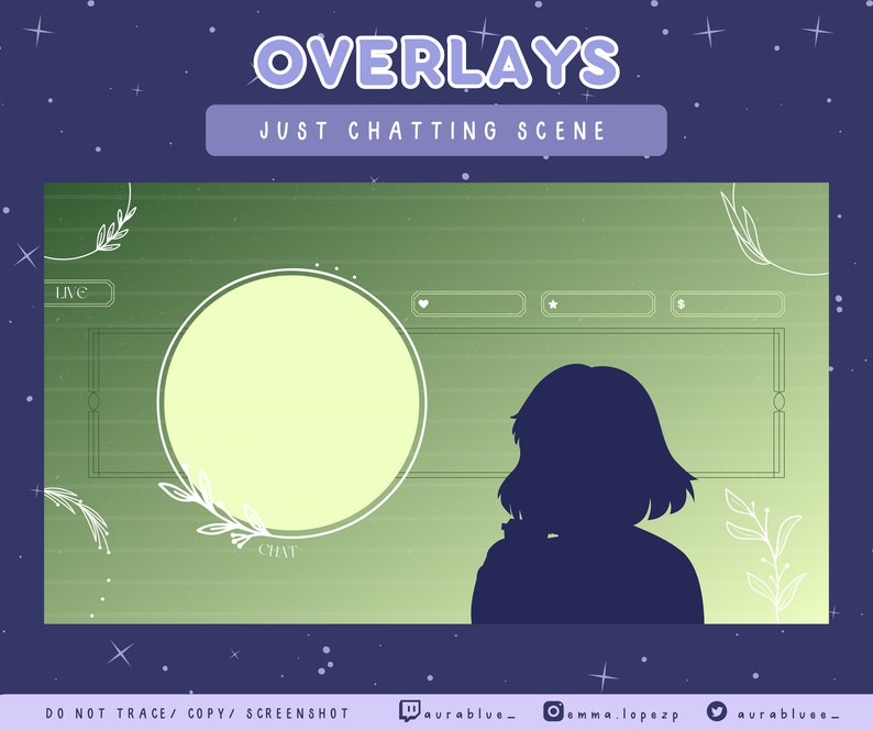 V-tuber Simple Streaming Overlay Stream Bundle Twitch - Etsy