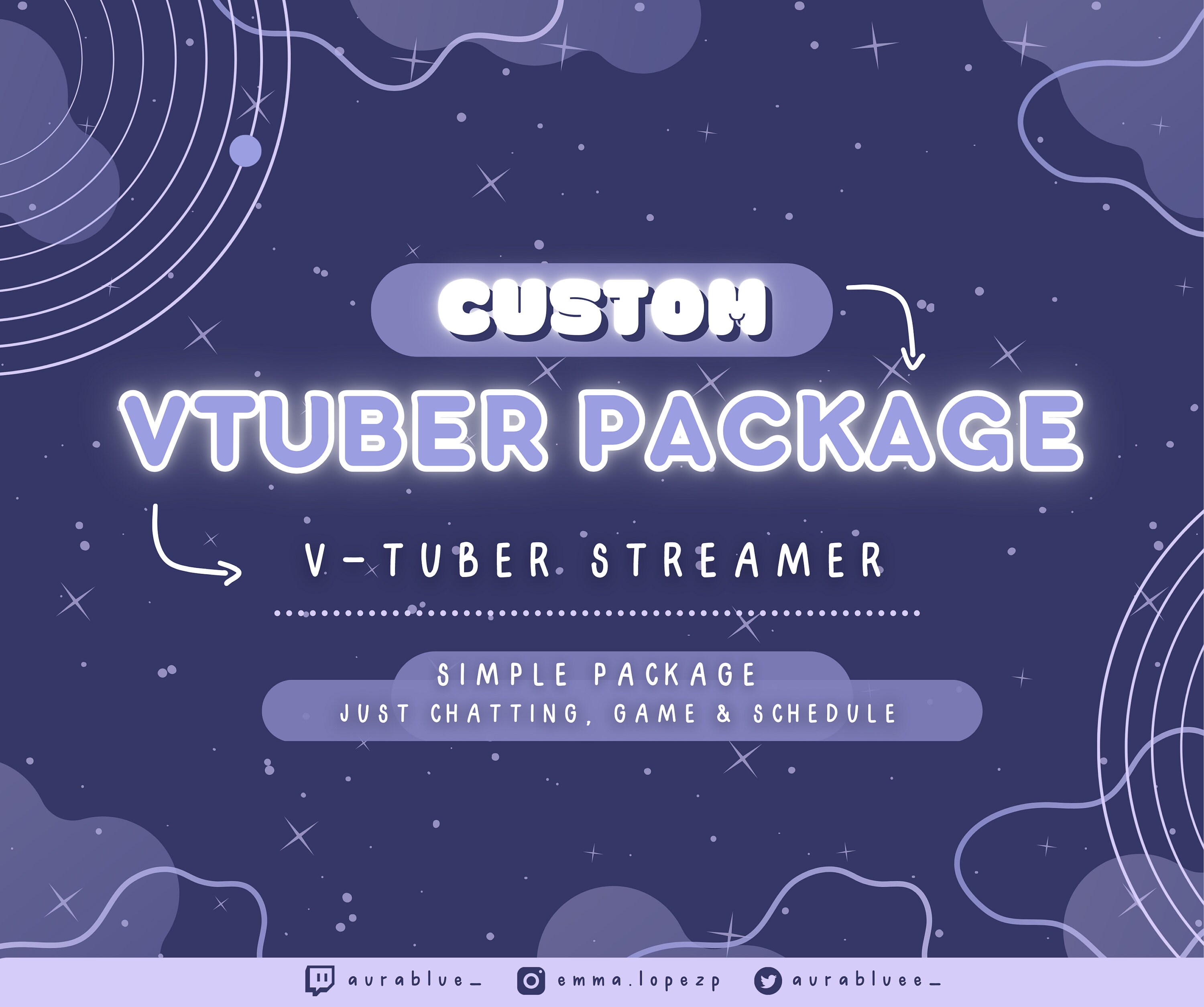 Custom Twitch Bundle/ Simple VTUBER Commissions/ READ - Etsy