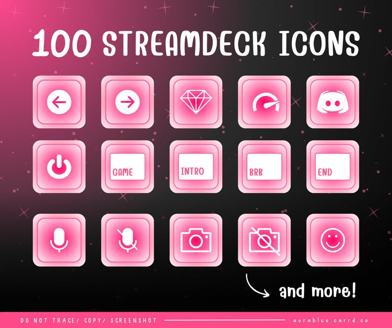 Sakura Stream Deck Icons Pink- Stream - Twitch- Cute- Static- 100 Icons ...