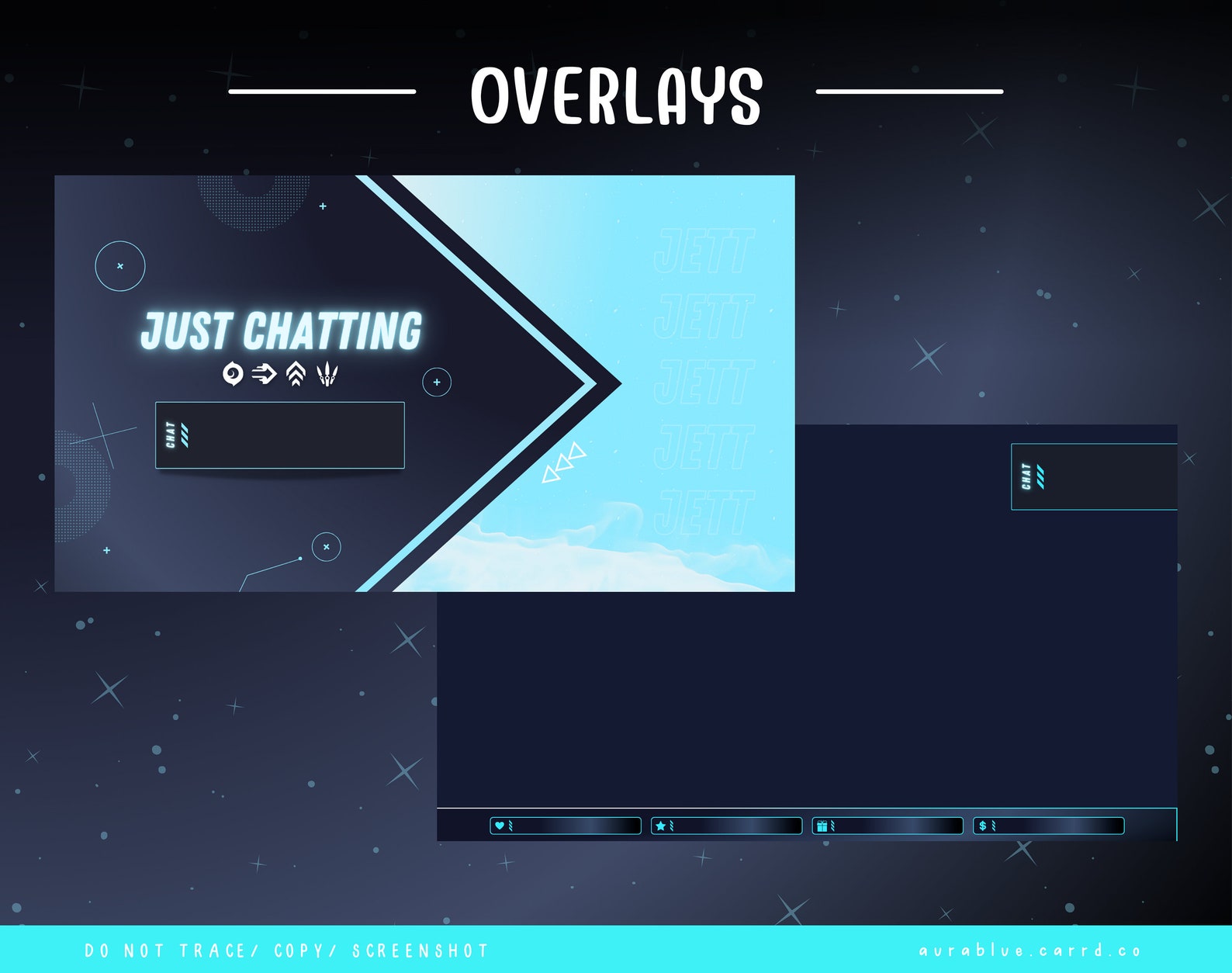 Jett Streaming Overlay Animated Stream Bundle Twitch Overlay Agent ...