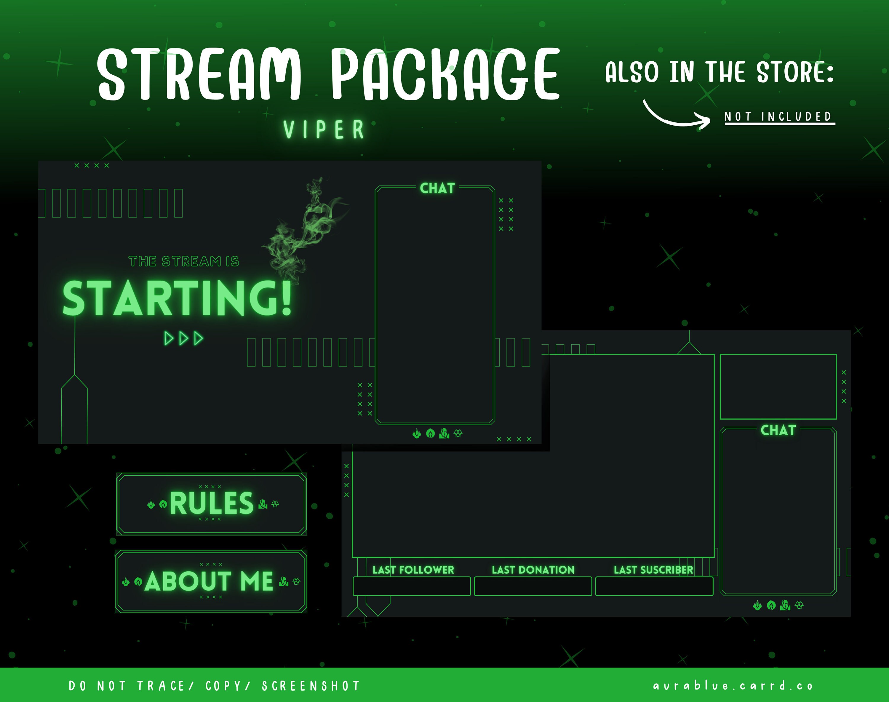 Viper V-tuber Simple Streaming Overlay - Stream Bundle - Twitch ...