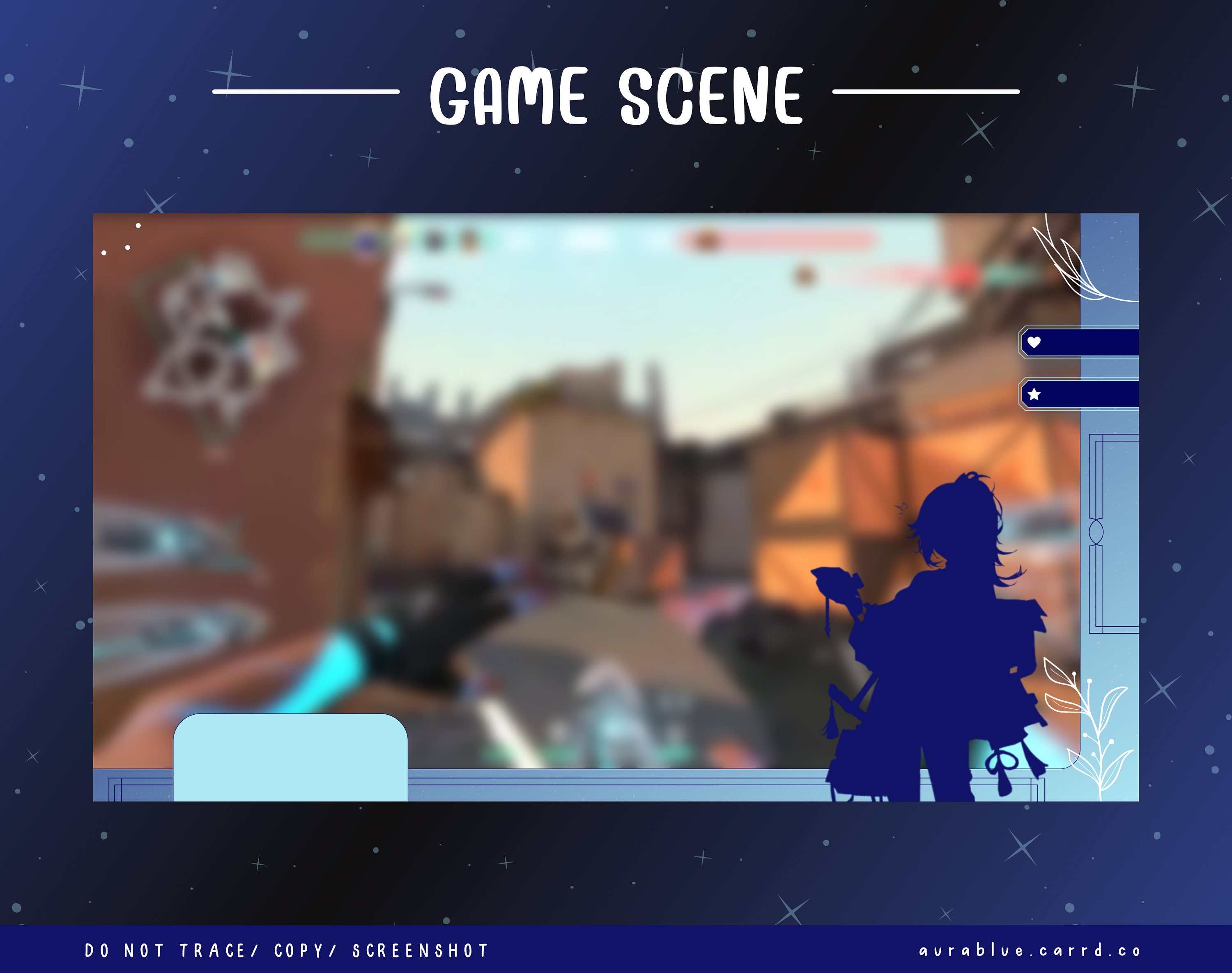 V-tuber Simple Streaming Overlay Stream Bundle Twitch Overlay Cute ...