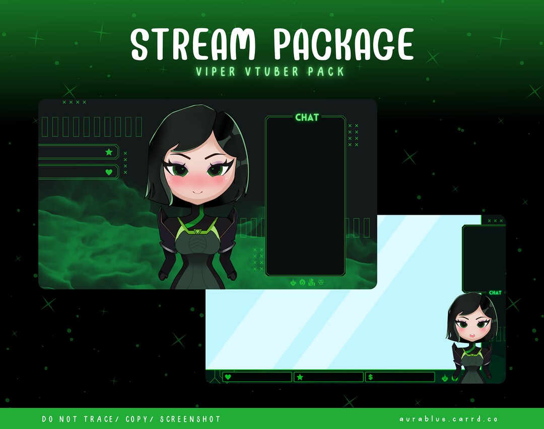 Viper V-tuber Simple Streaming Overlay - Stream Bundle - Twitch ...