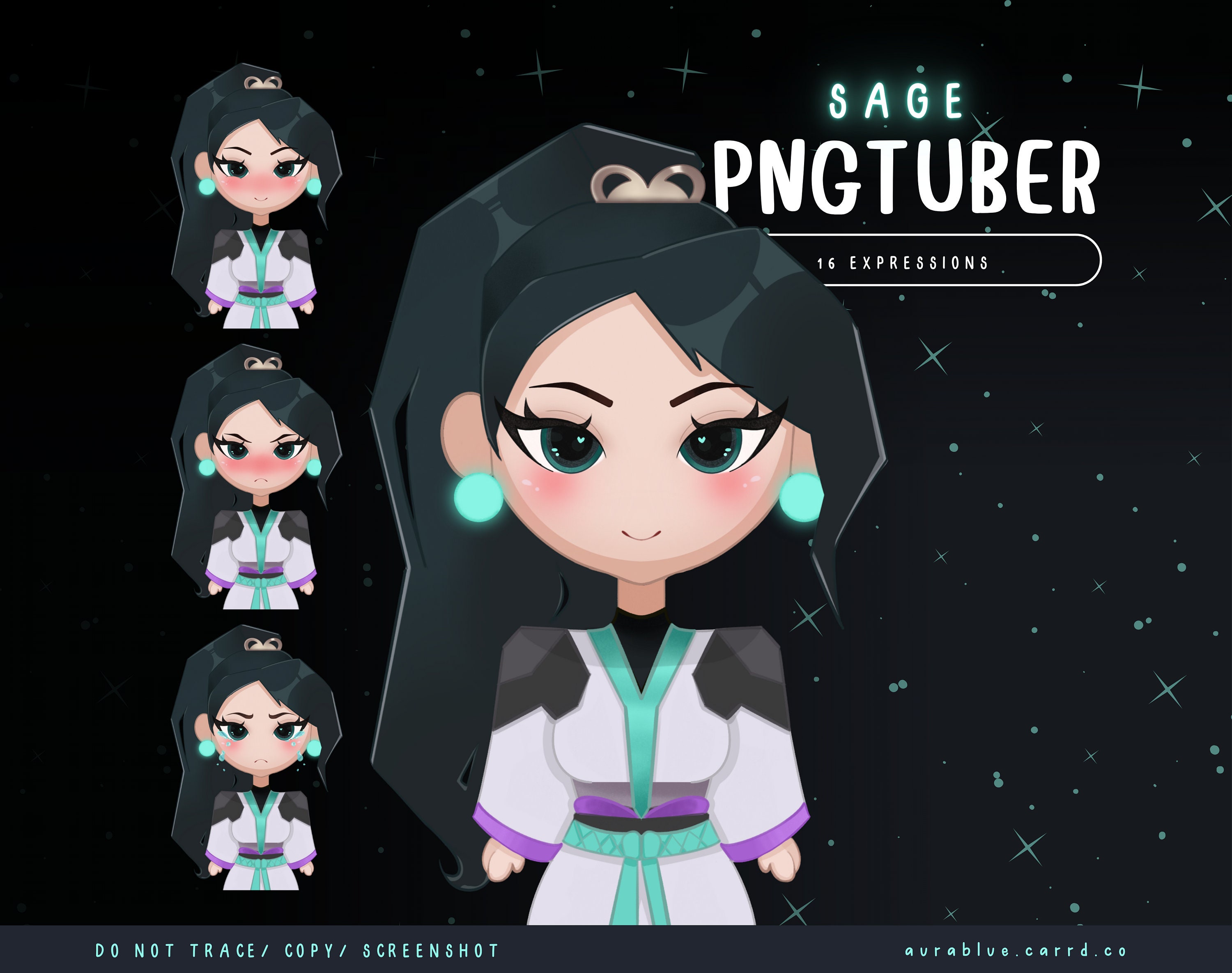 Sage Pngtuber Model / Valorant Chibi Agent 16 Expressions 4 Emotions ...