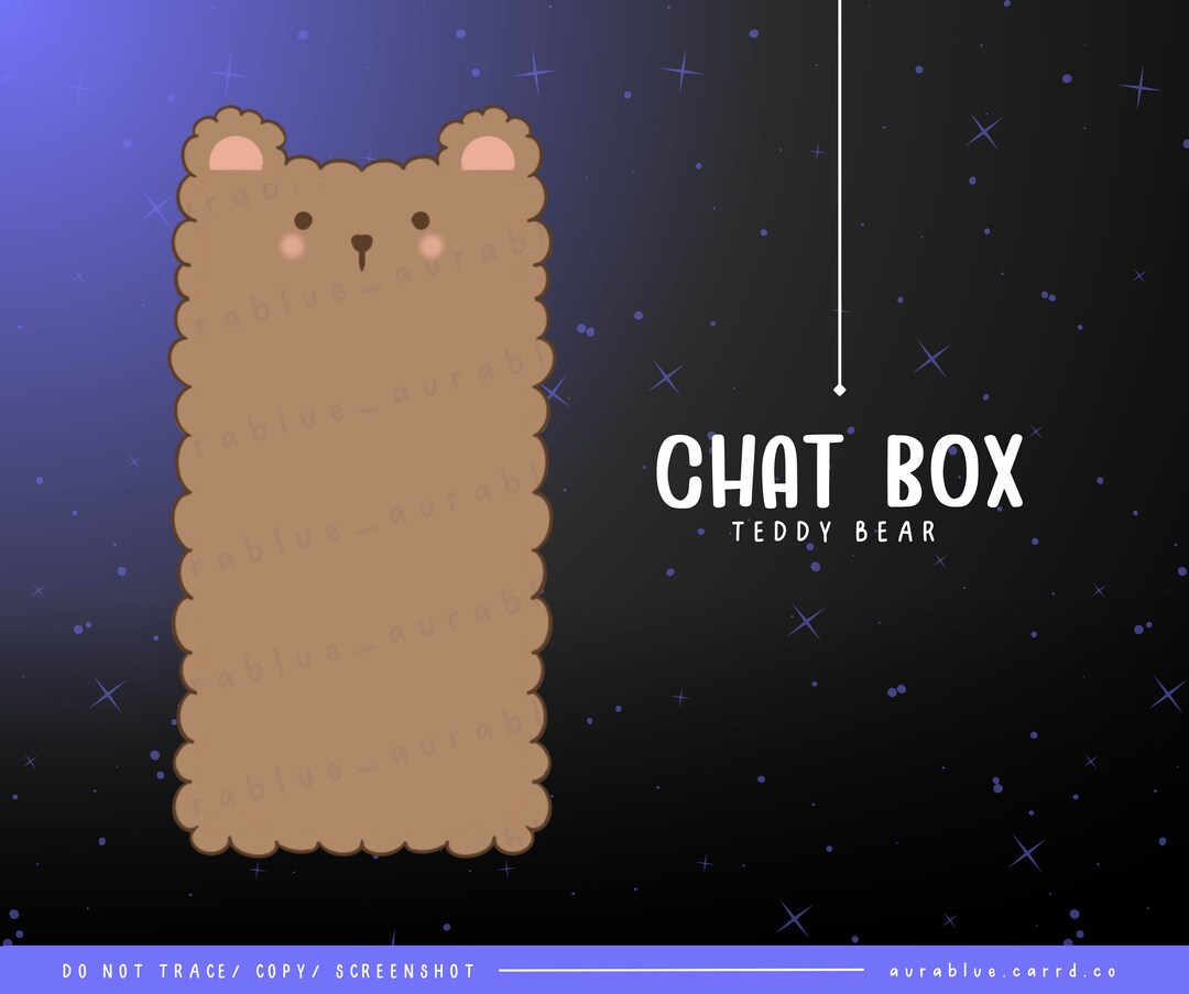 Teddy Bear Chat Box for Twitch- Streamer-cute- Kawaii-non Animated - Etsy