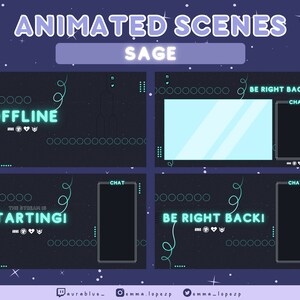 Sage Streaming Overlay Stream Bundle Twitch Overlay - Etsy España