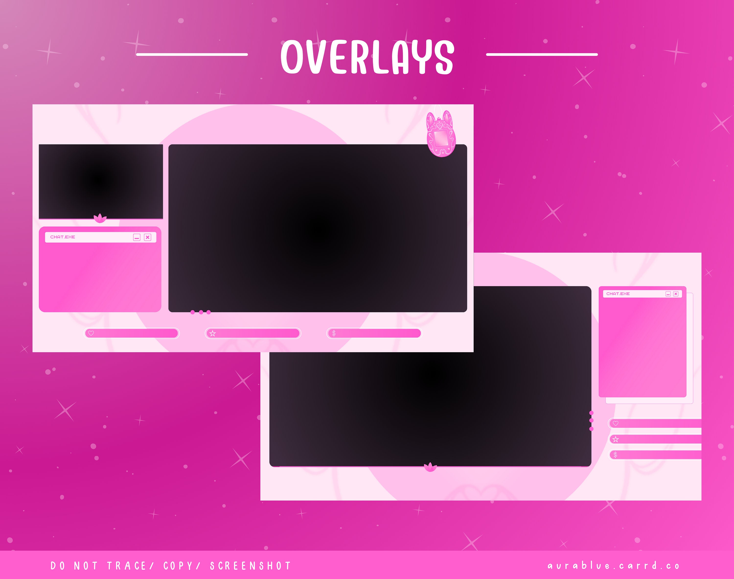 Digital Bunny Pet Overlay- Animated Stream Bundle - Twitch - Overlay ...