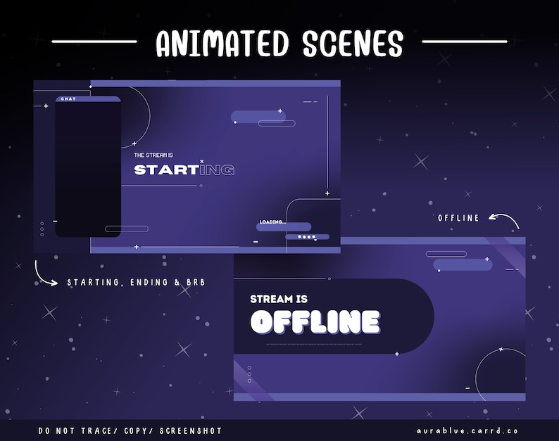 Purple Modern Streaming Overlay Stream Bundle Twitch - Etsy