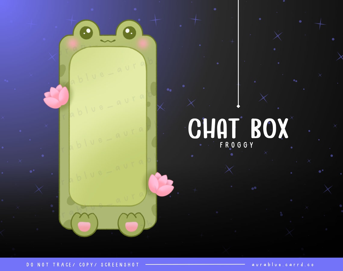 Froggy Chat Box for Twitch Streamer-cute Kawaii-non Animated - Etsy