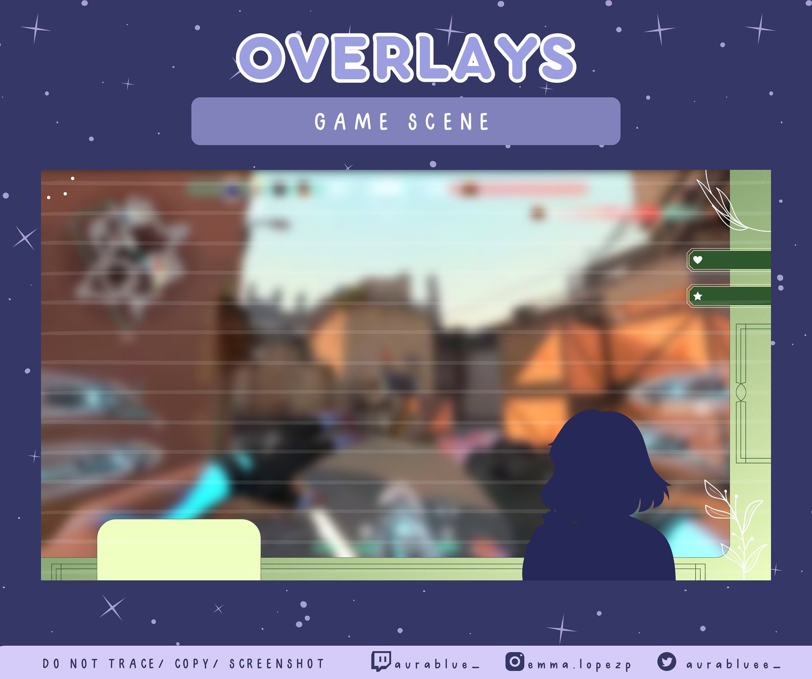 V-tuber Simple Streaming Overlay Stream Bundle Twitch - Etsy