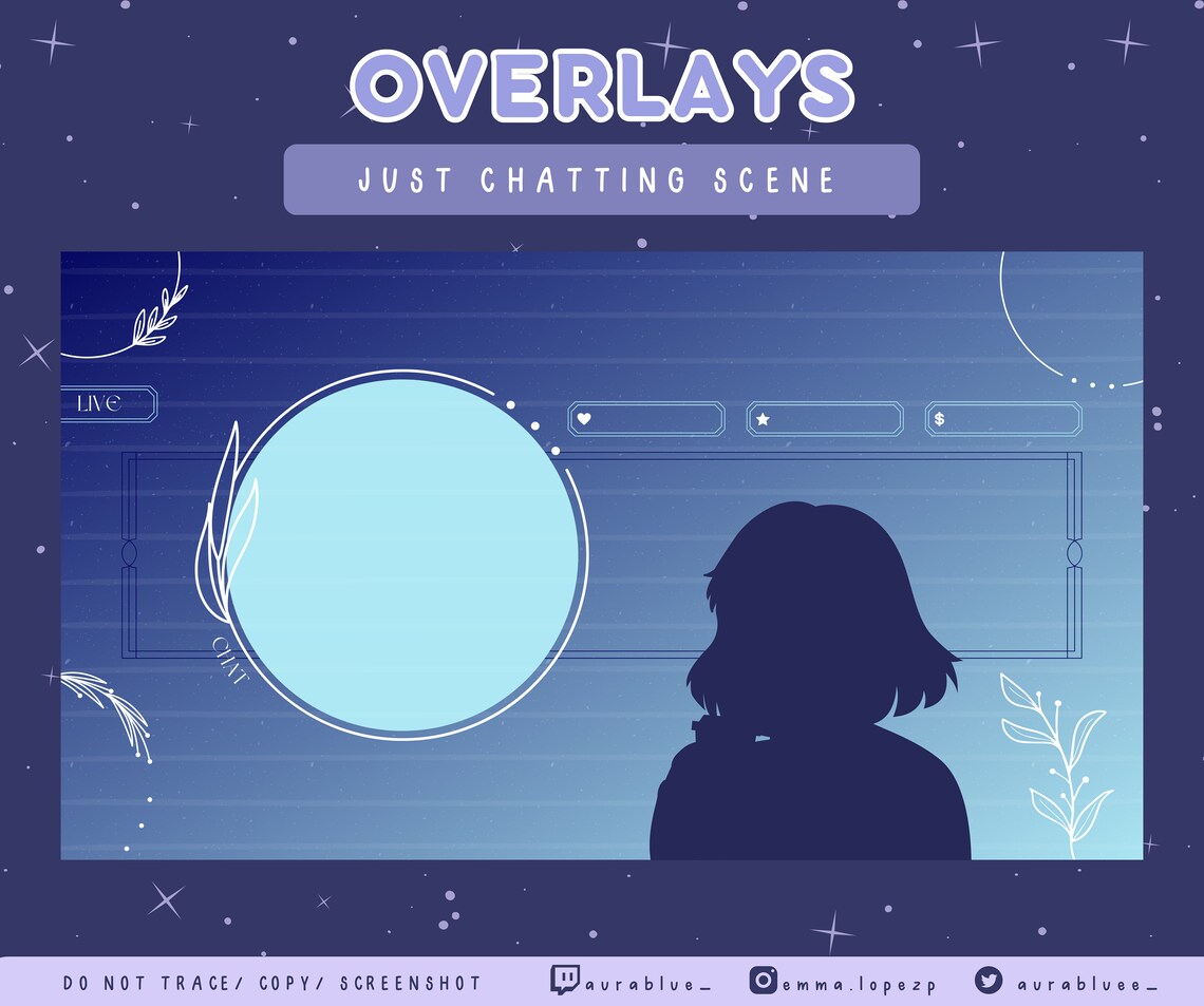 V-tuber Simple Streaming Overlay Stream Bundle Twitch - Etsy
