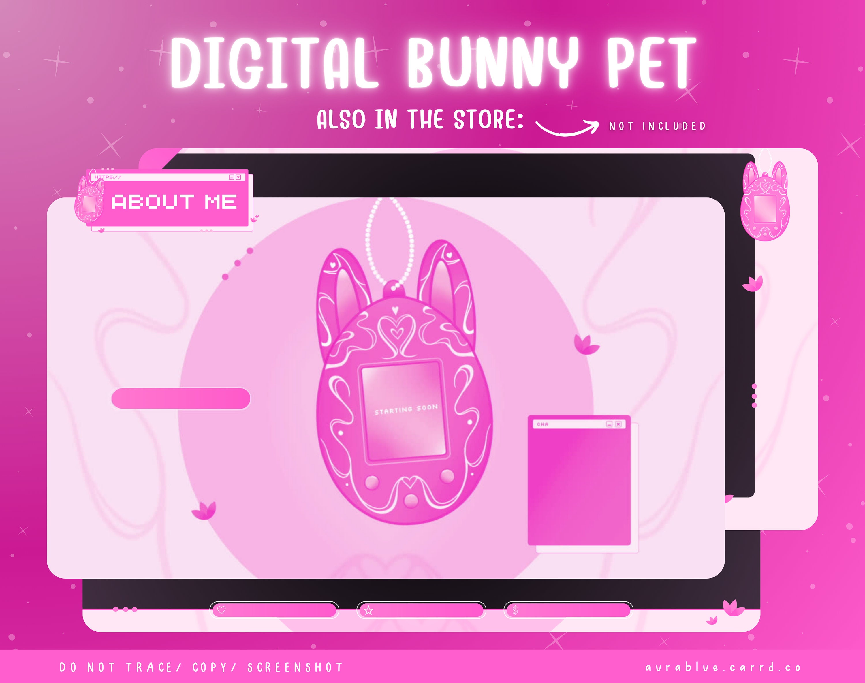 Digital Bunny Pet Tiktok Streaming Overlays- Stream Bundle - Tiktoklive ...