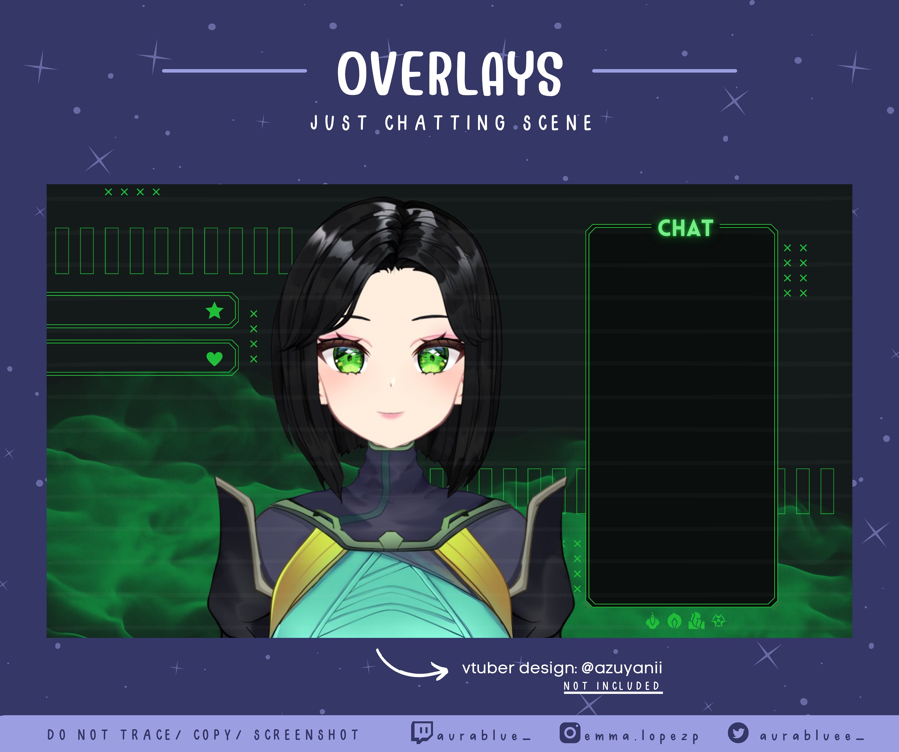 Custom Twitch Bundle/ Simple VTUBER Overlay Commissions/ READ ...