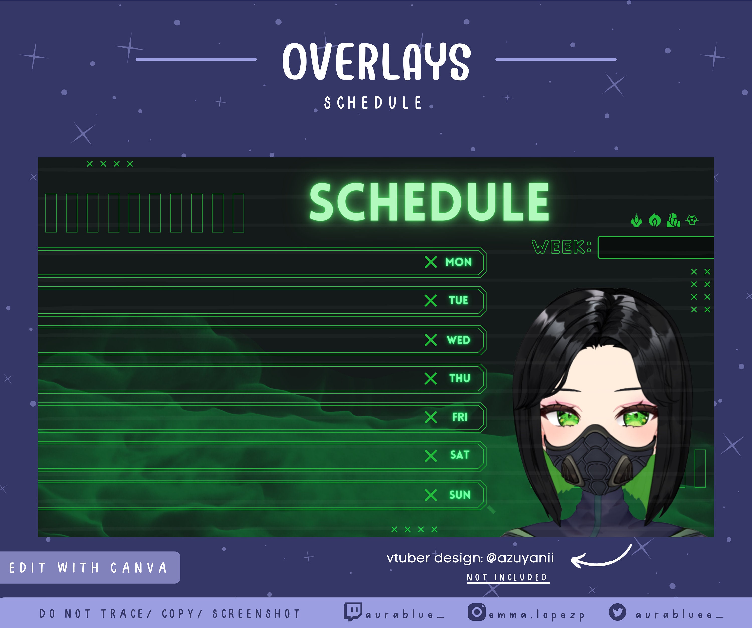 Custom Twitch Bundle/ Simple VTUBER Overlay Commissions/ READ ...