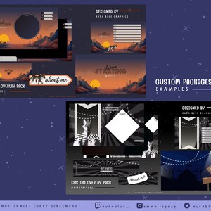 Custom Twitch Bundle/ Simple VTUBER- Overlay Commissions/ READ ...