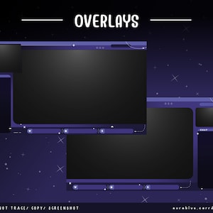 Purple Modern Streaming Overlay- Stream Bundle - Twitch - Overlay- Game ...