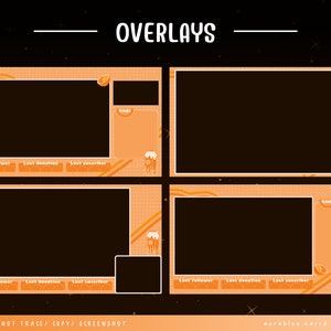 Orange Streaming Overlay- Stream Bundle - Twitch - Overlay - Cute - Etsy