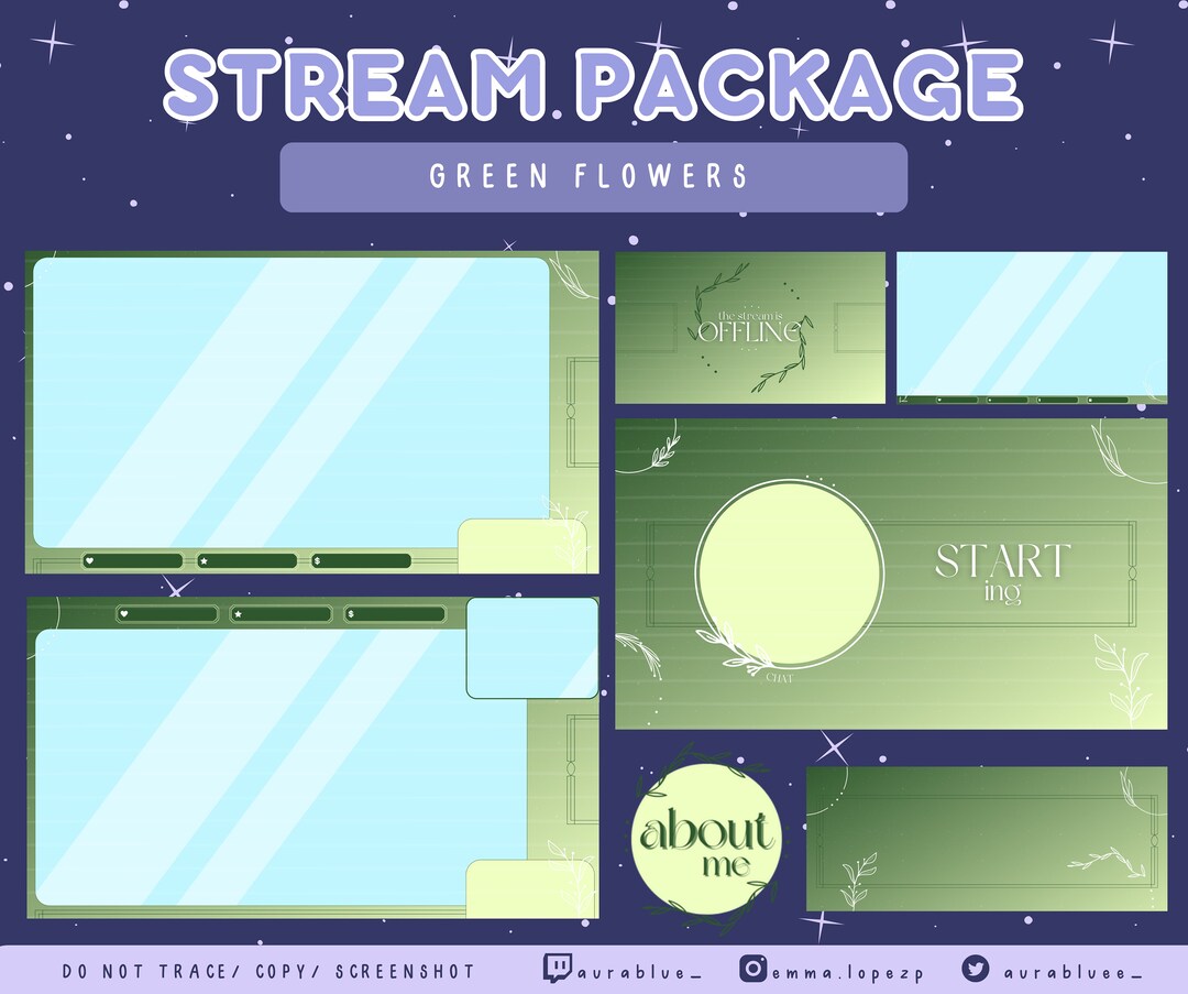Flowers Streaming Overlay Stream Bundle Twitch Overlay - Etsy