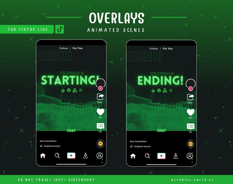 Viper Tiktok Streaming Overlays- Stream Bundle - Tiktoklive- Overlay - Cute- Valorant- Green ...