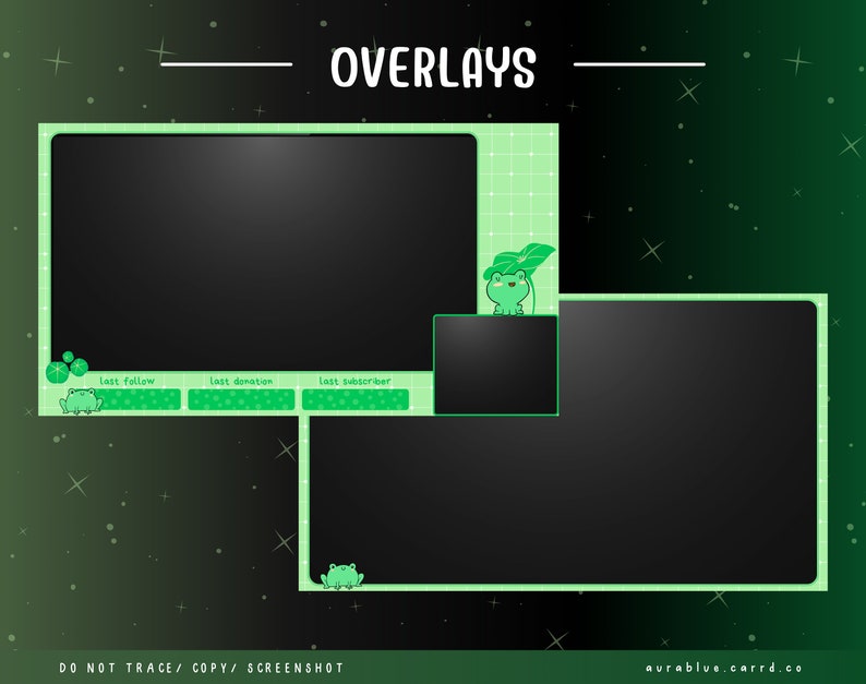 Frog Streaming Overlay - Stream Bundle - Twitch - Overlay - Green - Etsy