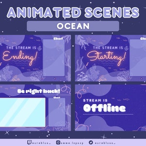 Animated Ocean Streaming Overlay Stream Bundle Twitch - Etsy