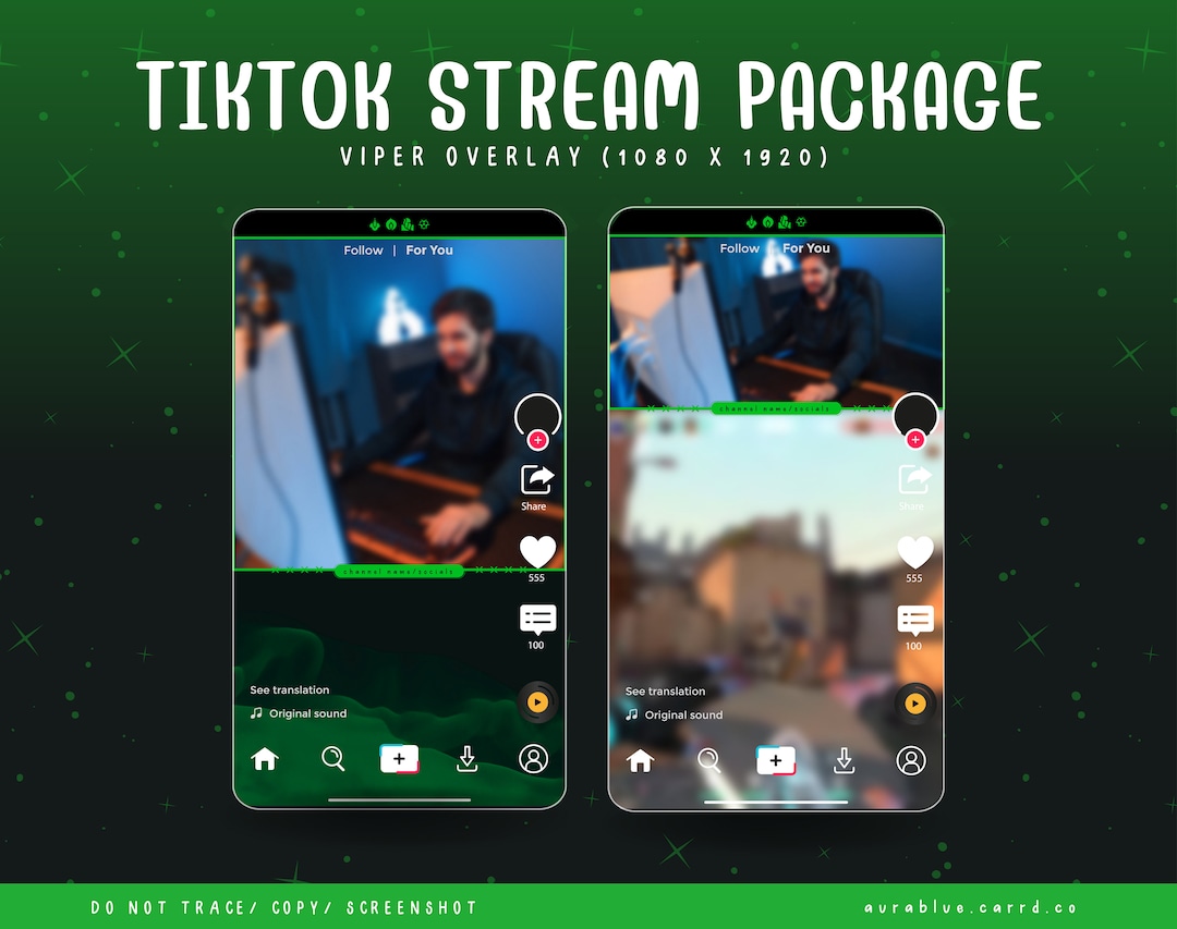 Viper Tiktok Streaming Overlays- Stream Bundle - Tiktoklive- Overlay - Cute- Valorant- Green ...