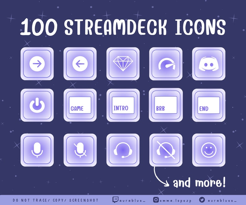 Sakura Stream Deck Icons Lilac Stream Twitch Cute Static - Etsy
