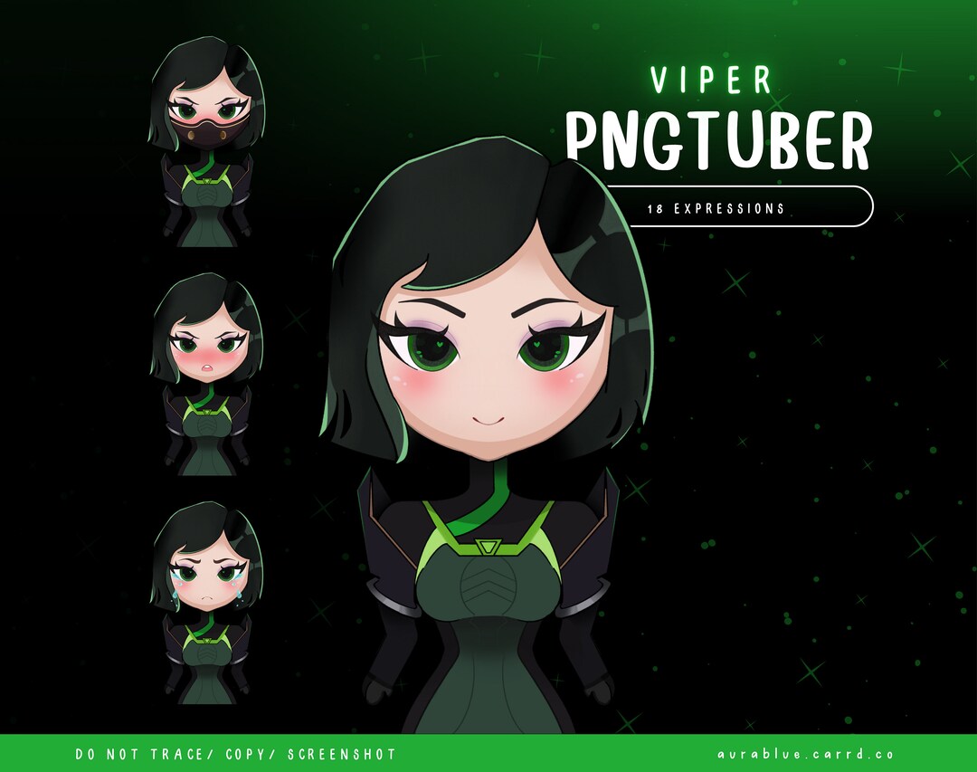 Viper Pngtuber Model / Valorant Chibi Agent 18 Expressions - 5 Emotions ...
