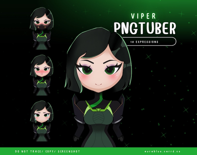 Viper Pngtuber Model / Valorant Chibi Agent 18 Expressions - 5 Emotions ...