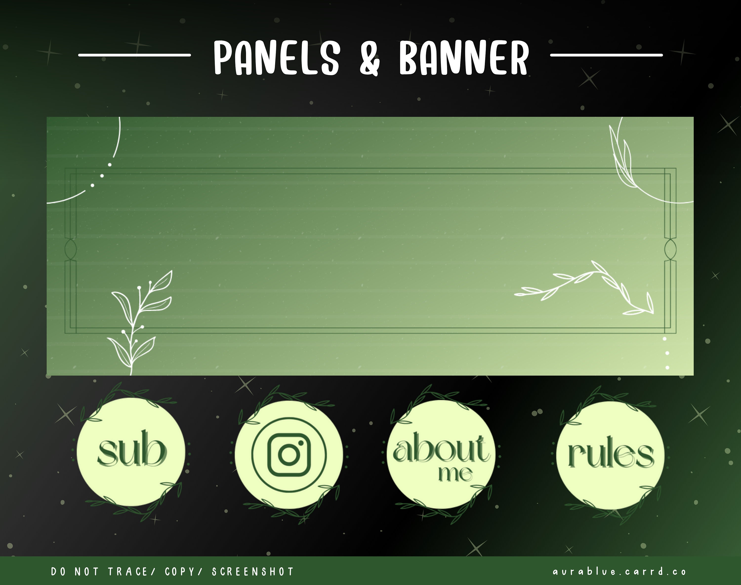 Flowers Streaming Overlay Stream Bundle Twitch Overlay Game-green - Etsy