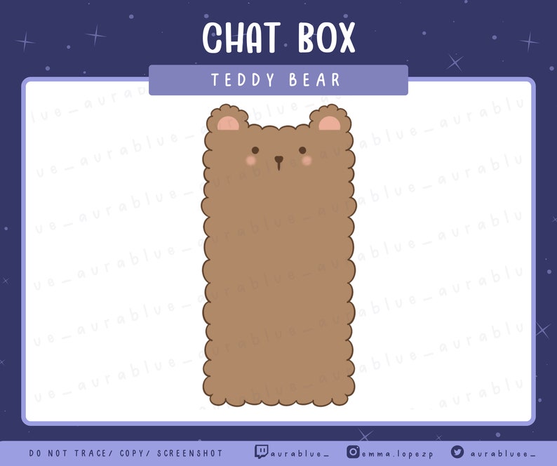 Teddy Bear Chat Box for Twitch Streamer-cute Kawaii-non - Etsy