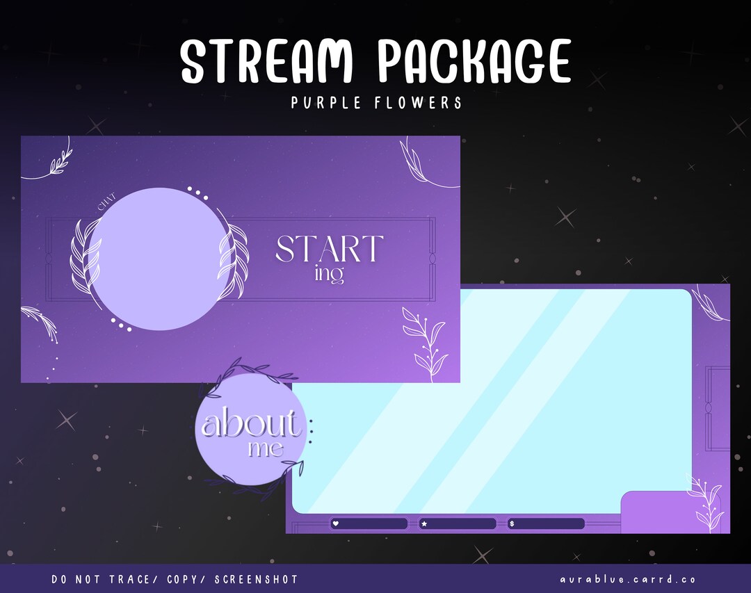 Flowers Streaming Overlay- Stream Bundle - Twitch - Overlay- Game ...