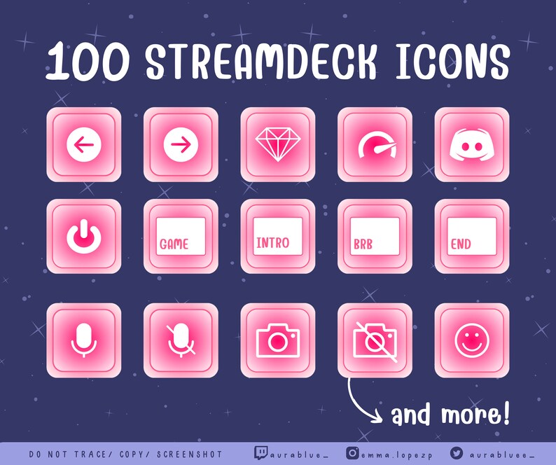 Sakura Stream Deck Icons Pink Stream Twitch Cute Static - Etsy