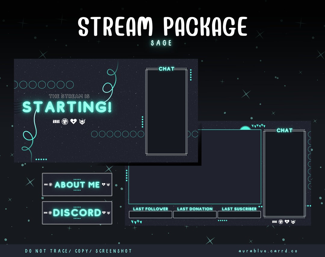 Sage Streaming Overlay- Stream Bundle- Twitch- Overlay- Agent- Valorant ...