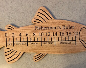 Fish Shaped Fisherman Ruler Svg - Etsy