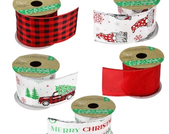 Wide Christmas Ribbon | Etsy