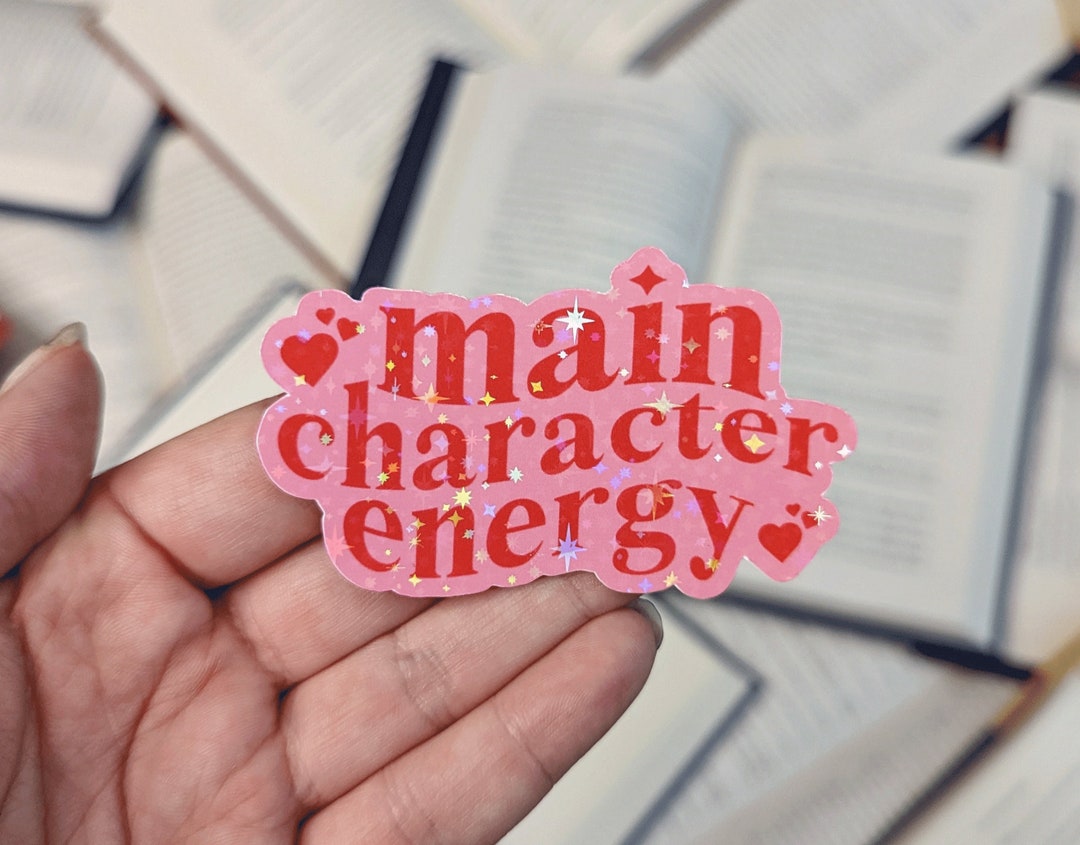 Main Character Energy Sticker // Funny, Cute, Reading, Bookish ...